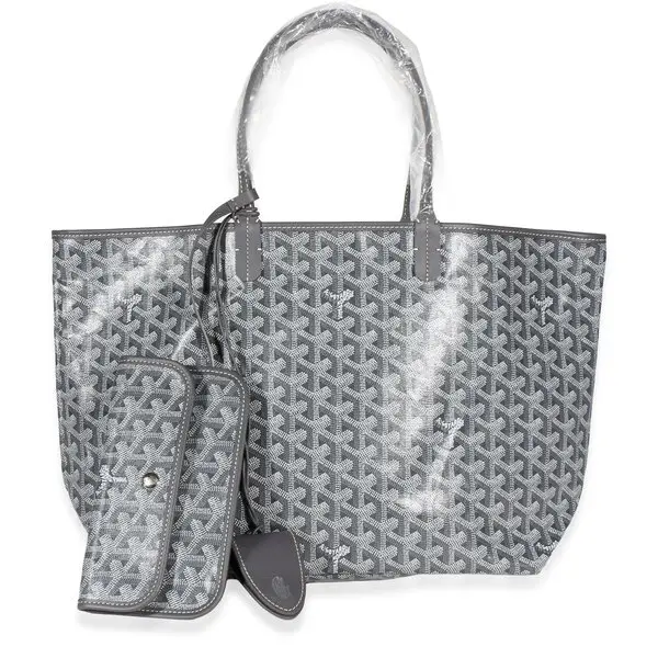 Goyard Grey Goyardine Canvas Saint Louis Pm Tote Bag - Gray