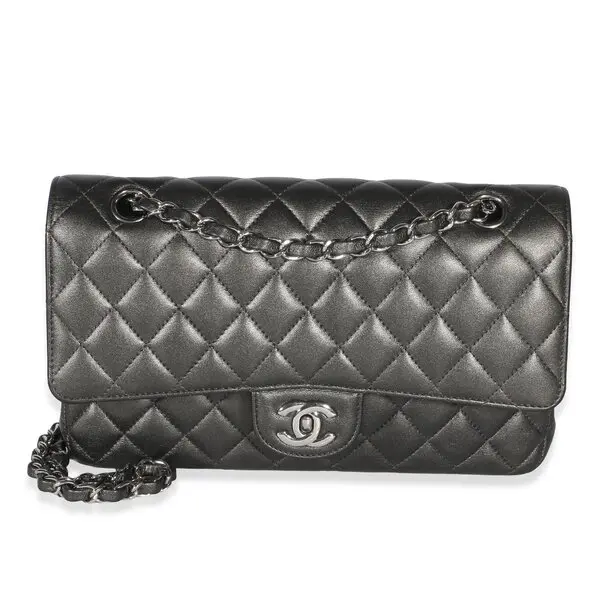Chanel Quilted Lambskin Classic Double Flap Bag - Metallic