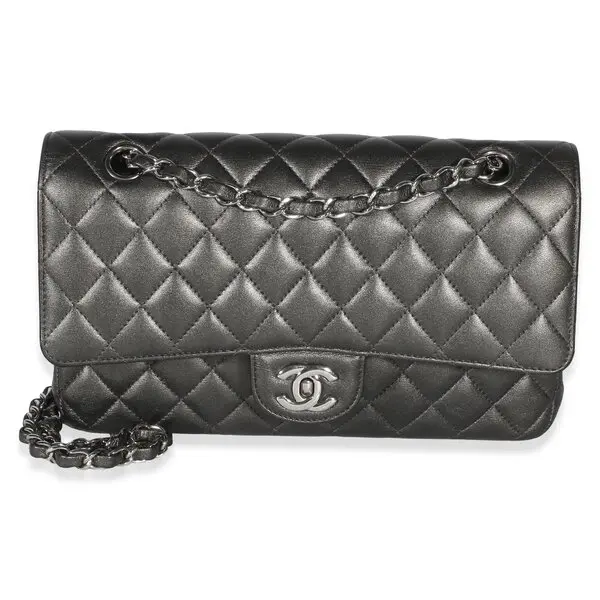 Chanel Quilted Lambskin Classic Double Flap Bag - Metallic