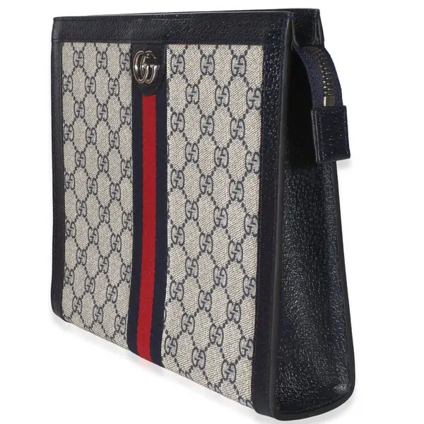 Gucci Ophidia Gg Supreme Canvas Large Pouch