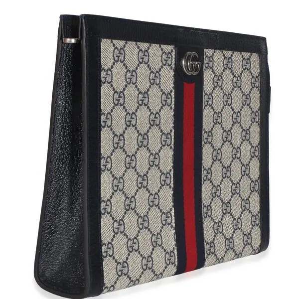 Gucci Ophidia Gg Supreme Canvas Large Pouch