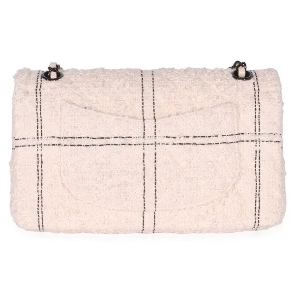 Chanel Light Multicolor Quilted Tweed Double Flap Bag