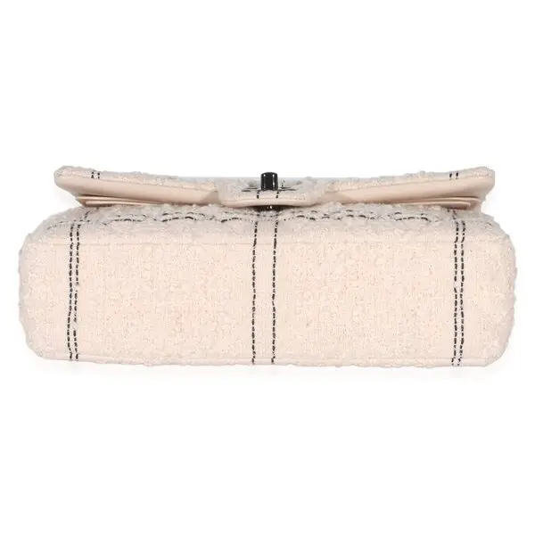 Chanel Light Multicolor Quilted Tweed Double Flap Bag