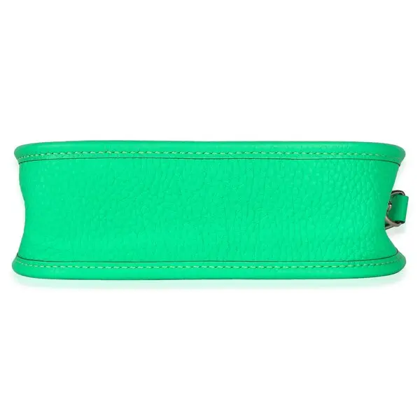Hermès Clemence Evelyne Tpm Bag With Silver-tone Hardware - Green