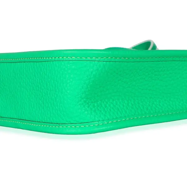 Hermès Clemence Evelyne Tpm Bag With Silver-tone Hardware - Green