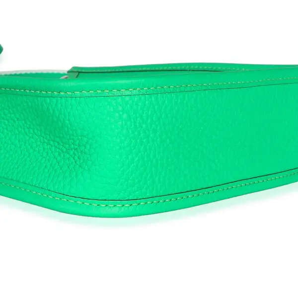 Hermès Clemence Evelyne Tpm Bag With Silver-tone Hardware - Green