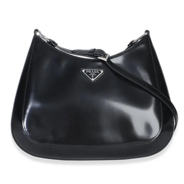 Prada Spazzolato Cleo Shoulder Bag - Black