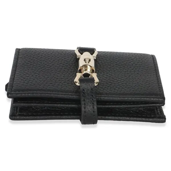 Gucci Piuma Calfskin Jackie 1961 Wallet - Black