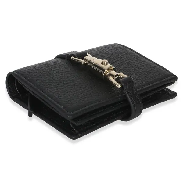 Gucci Piuma Calfskin Jackie 1961 Wallet - Black