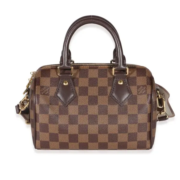 LOUIS VUITTON Damier Ebene Canvas Speedy Bandouliere 20 - Brown