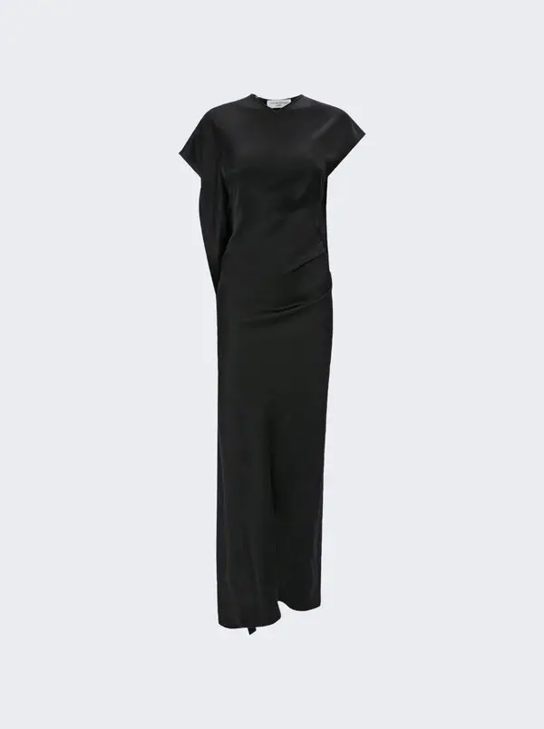 Victoria Beckham Midi Dress With Asymmetrical Hem And Sleeve