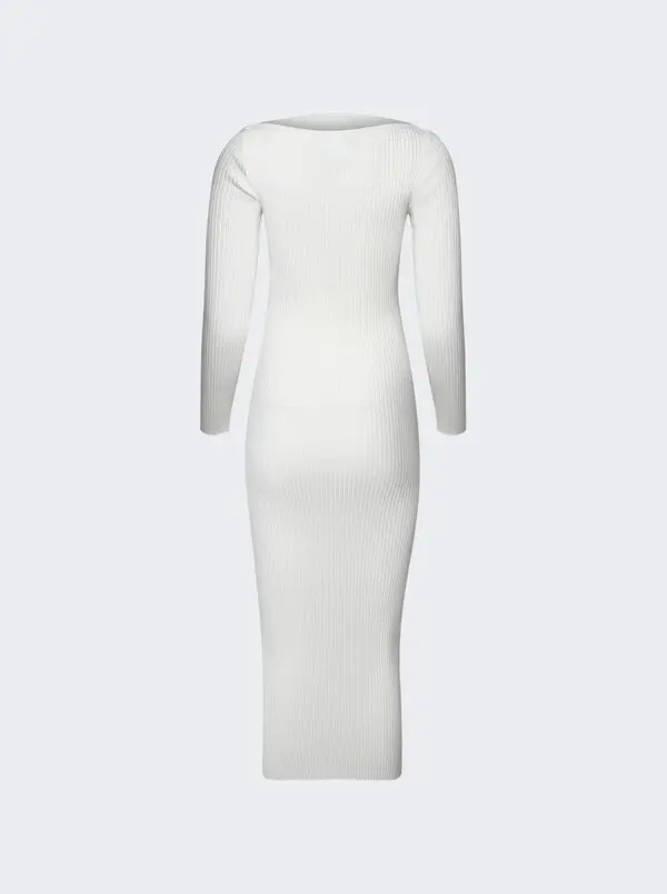 COURRÃ¨GES Courrèges Rib Knit Slash Long Dress