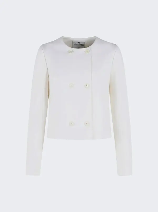 COURRÃ¨GES Double Breasted Knit Jacket Heritage