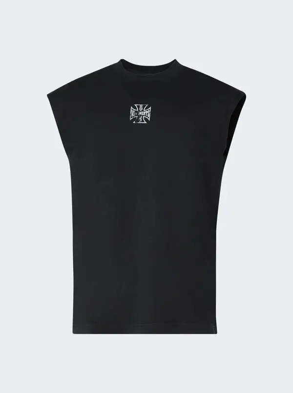 Vetements Biker Cross Logo Sleeveless T-shirt Washed - Black