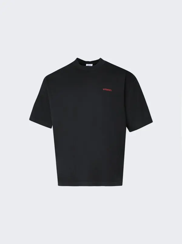 Vetements Classic Logo Boxy Tee Washed And Red