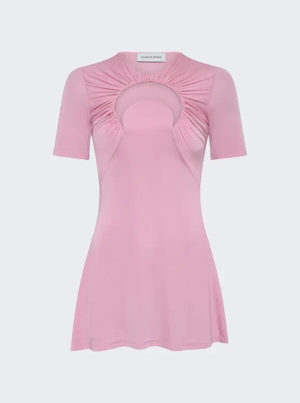MARINE SERRE Moon Gathered Mini Dress