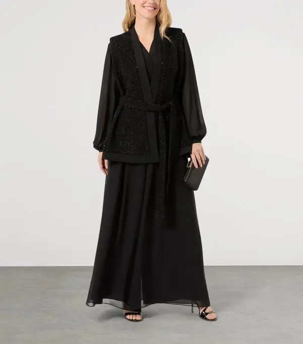 Marina Rinaldi Sparkling Tie-belt Gilet