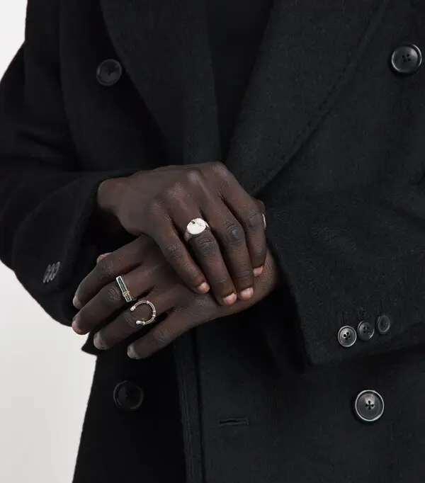 FYR Sterling And Howlite Signet Ring