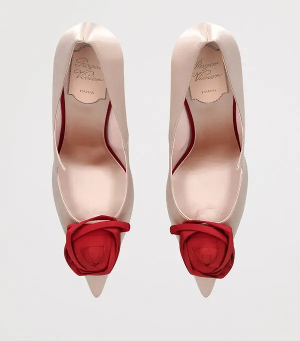 ROGER VIVIER Satin Rose Pumps 85