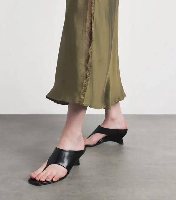 Claudie Pierlot Satin Lace Midi Skirt
