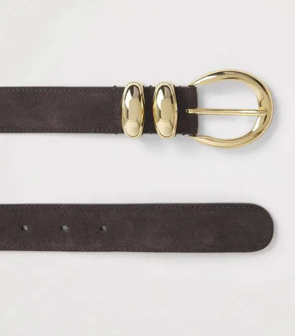 Sandro Suede Buckle Belt