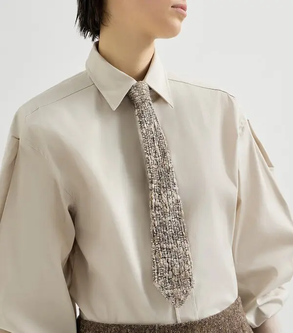 Brunello Cucinelli Dazzling Craquelé Embellished Tie