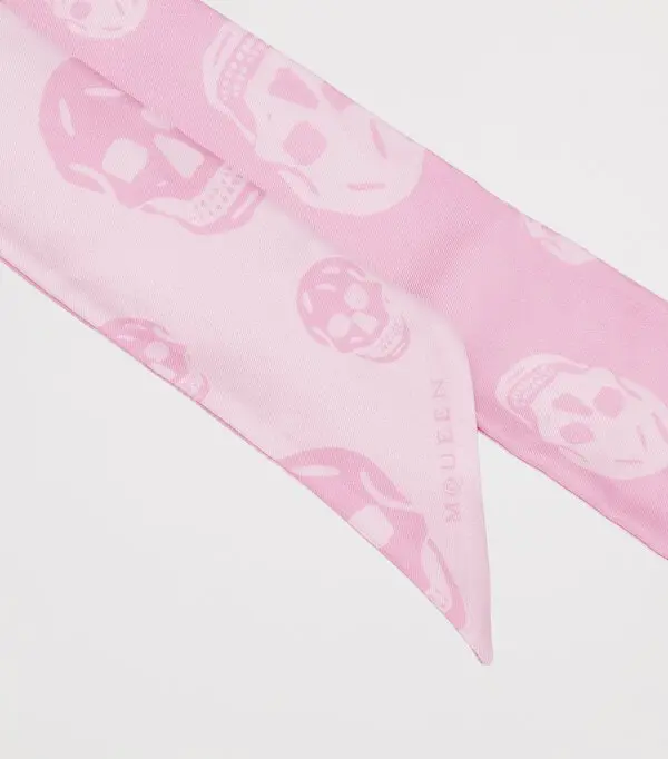 Alexander McQueen Silk Skull Skinny Scarf