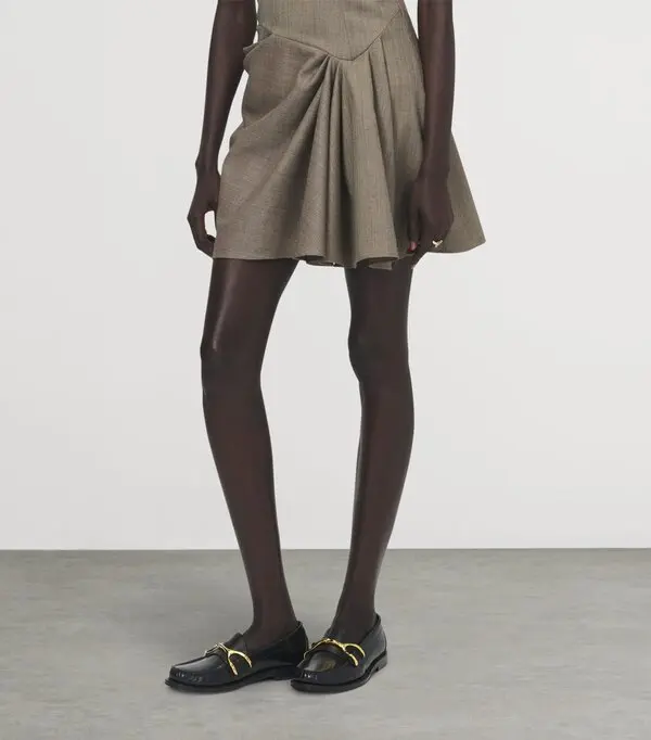 Alexander McQueen Leather Wishbone Loafers