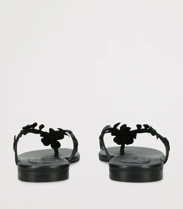 Simkhai Leather Floral Willow Flip Flops