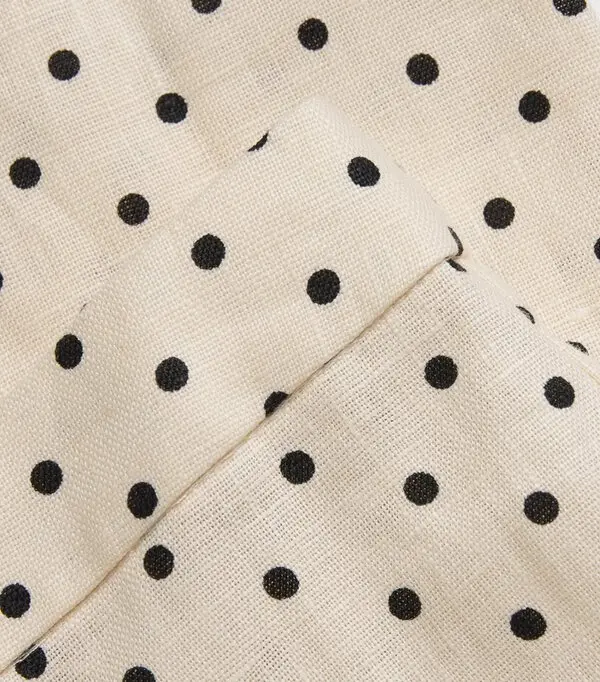Faithfull The Brand Linen Polka-dot Iria Capri Trousers