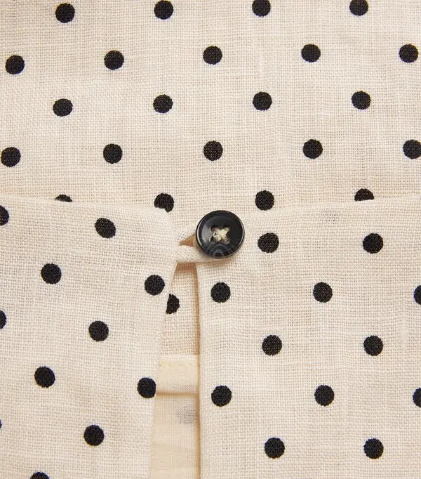 Faithfull The Brand Linen Polka Dot Mini Dress