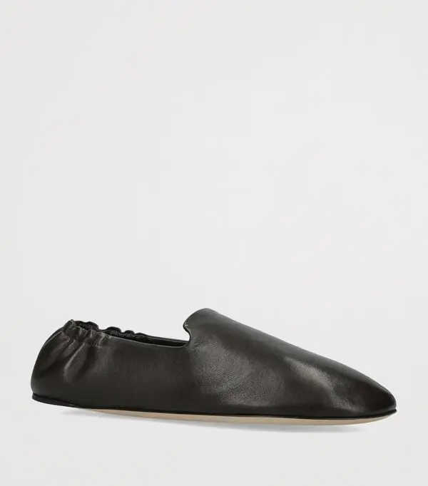 THE ROW Casa Leather Slippers