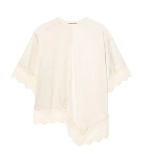 ALLSAINTS Cotton Lace-trim Lenny T-shirt - White