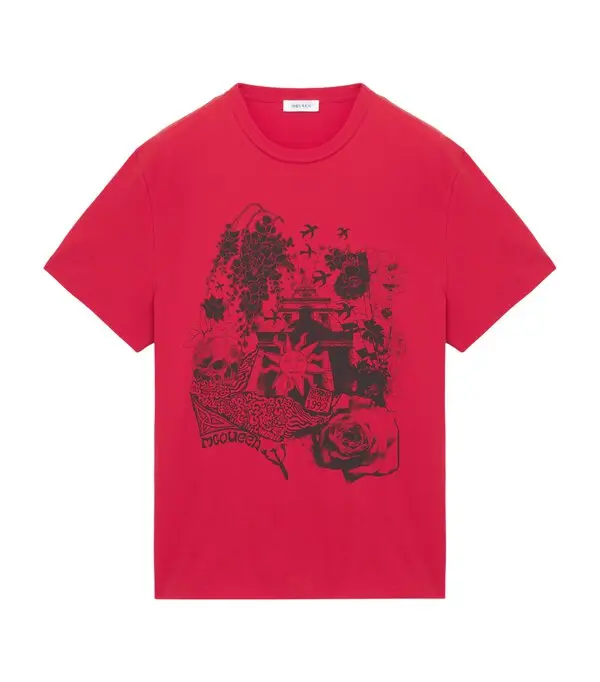 Alexander McQueen Cotton Fanzine Print T-shirt - Neutral