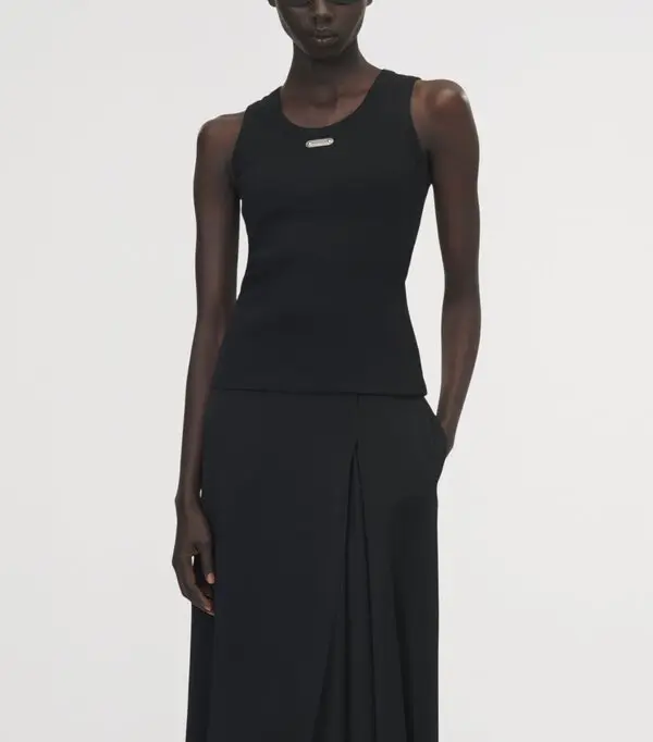 Alexander McQueen Cotton Plaque Tank Top
