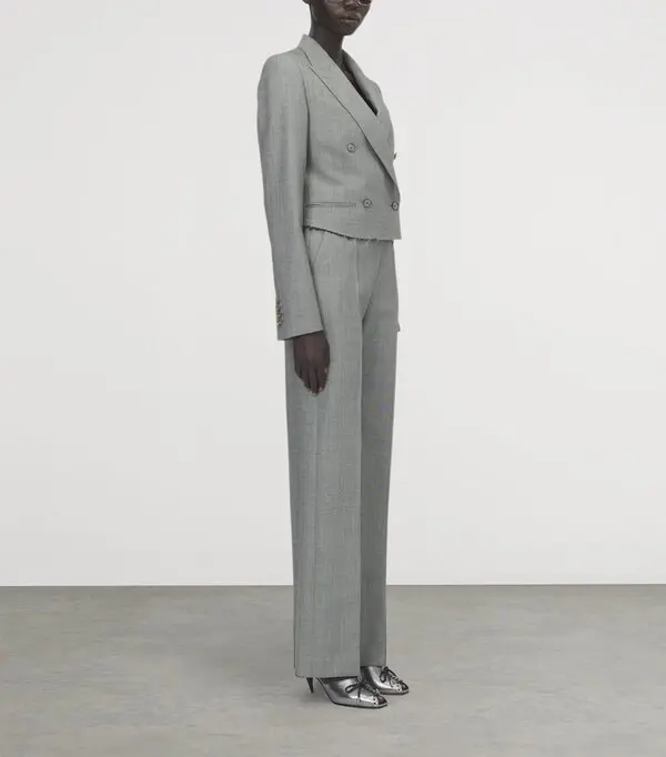 Alexander McQueen Cropped Double-breasted Blazer