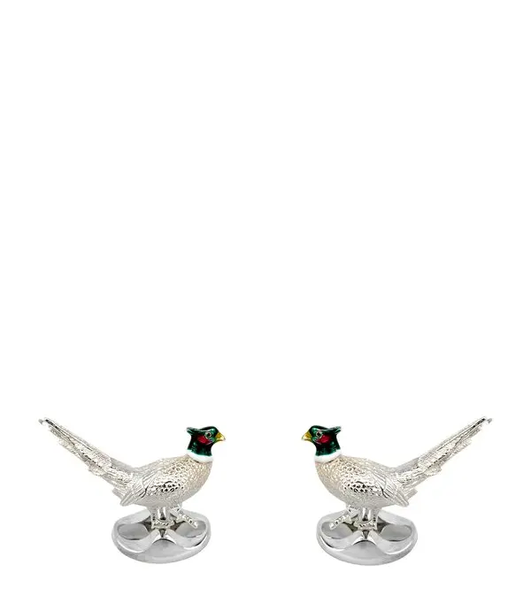 DEAKIN & FRANCIS Sterling Pheasant Cufflinks - Silver