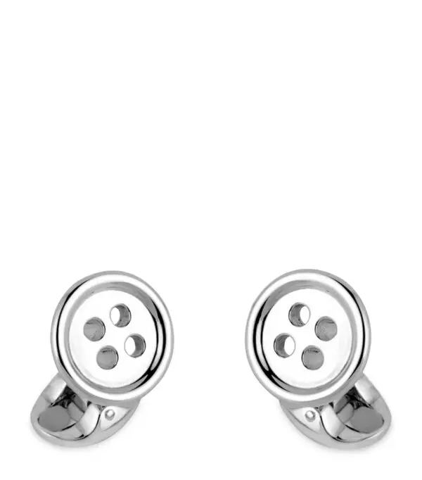 DEAKIN & FRANCIS Sterling Button Cufflinks - Silver