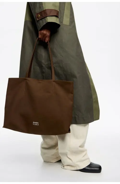 Bimba Y Lola Checked Nylon Chihuahua Shopper Bag