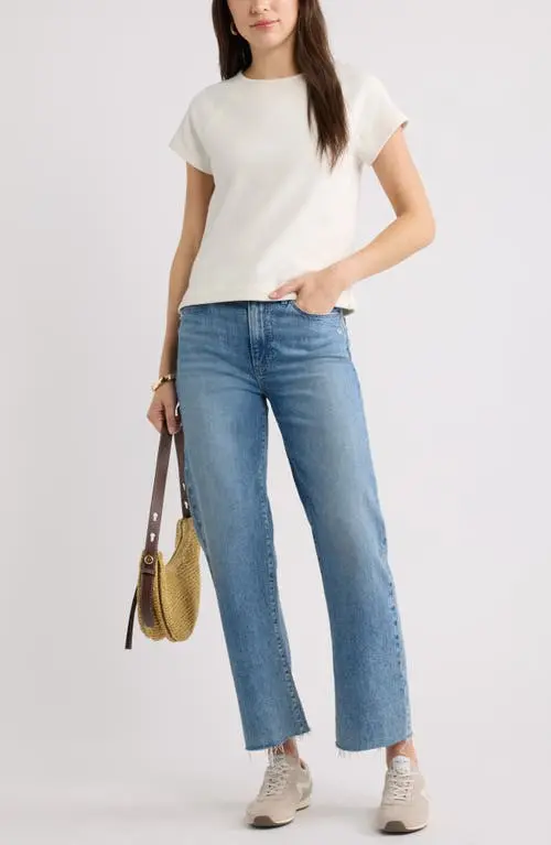 Caslon Short Sleeve Terry Sweatshirt - Ivory Cloud