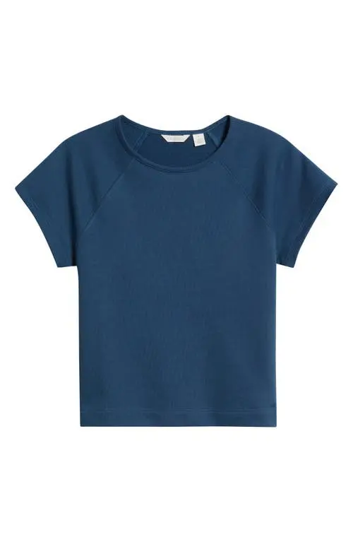 Caslon Short Sleeve Terry Sweatshirt - Navy Denim