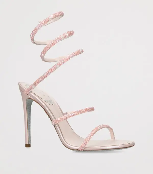 Rene Caovilla Embellished Strappy Stiletto Sandals