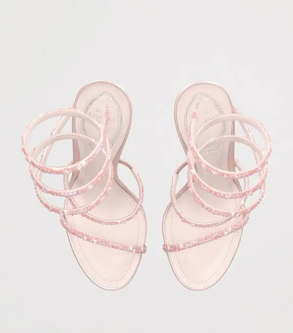 Rene Caovilla Embellished Strappy Stiletto Sandals