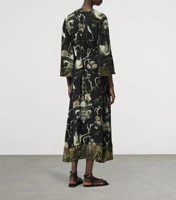 ALLSAINTS Printed Diana Midi Wrap Dress