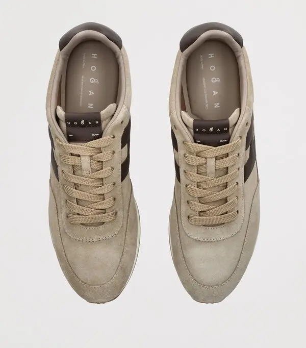 Hogan Suede H669 Allacciato Sneakers - Beige