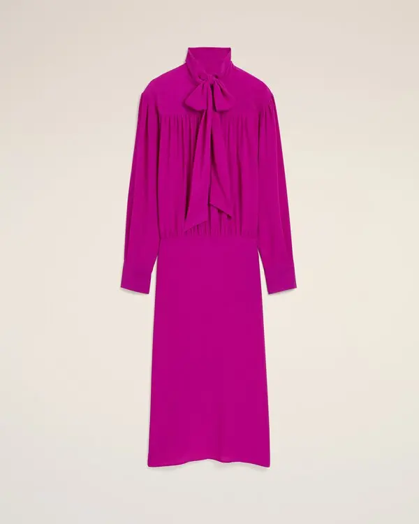 AMI Paris Silk-blend Midi Dress