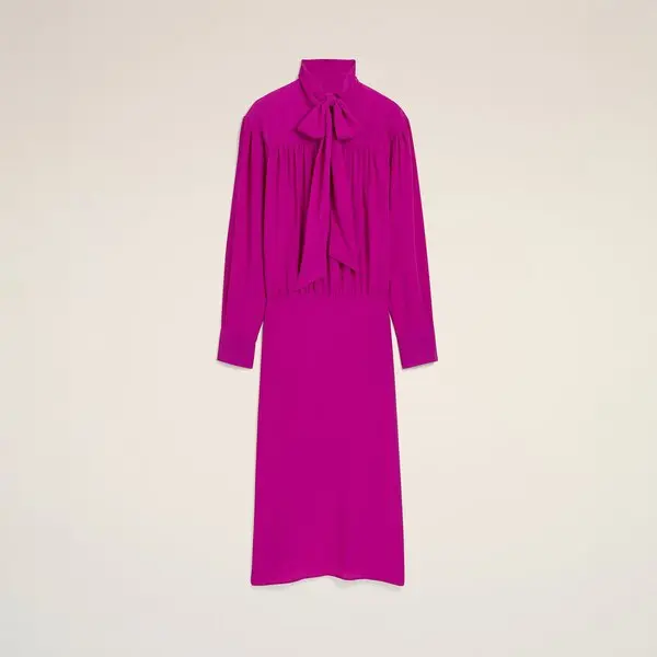 AMI Paris Silk-blend Midi Dress