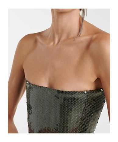 Alex Perry Sequined Corset Gown