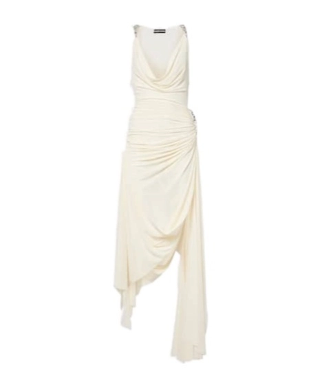 David Koma Embellished Draped Midi Dress