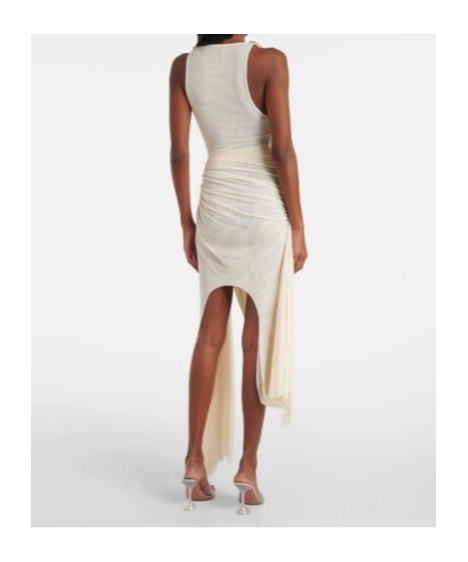 David Koma Embellished Draped Midi Dress